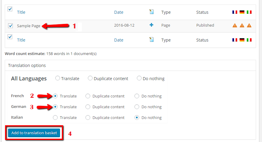 GPI Translation Services Connector for WordPress