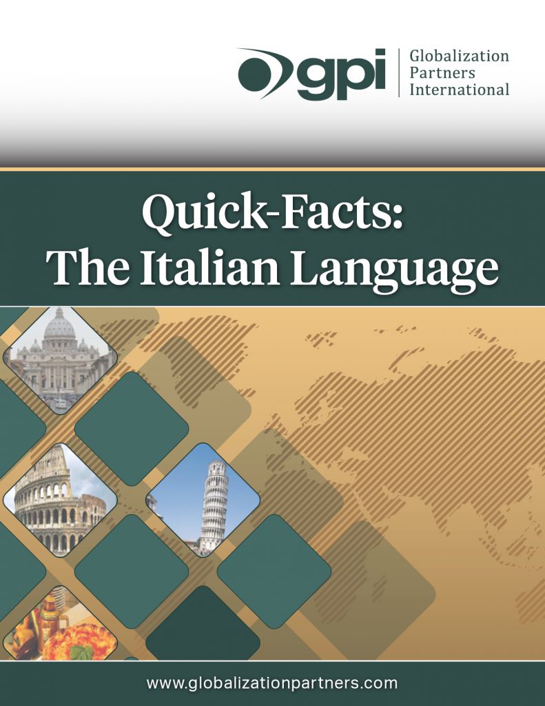 Italian Language Quick Facts | Globalization Partners International